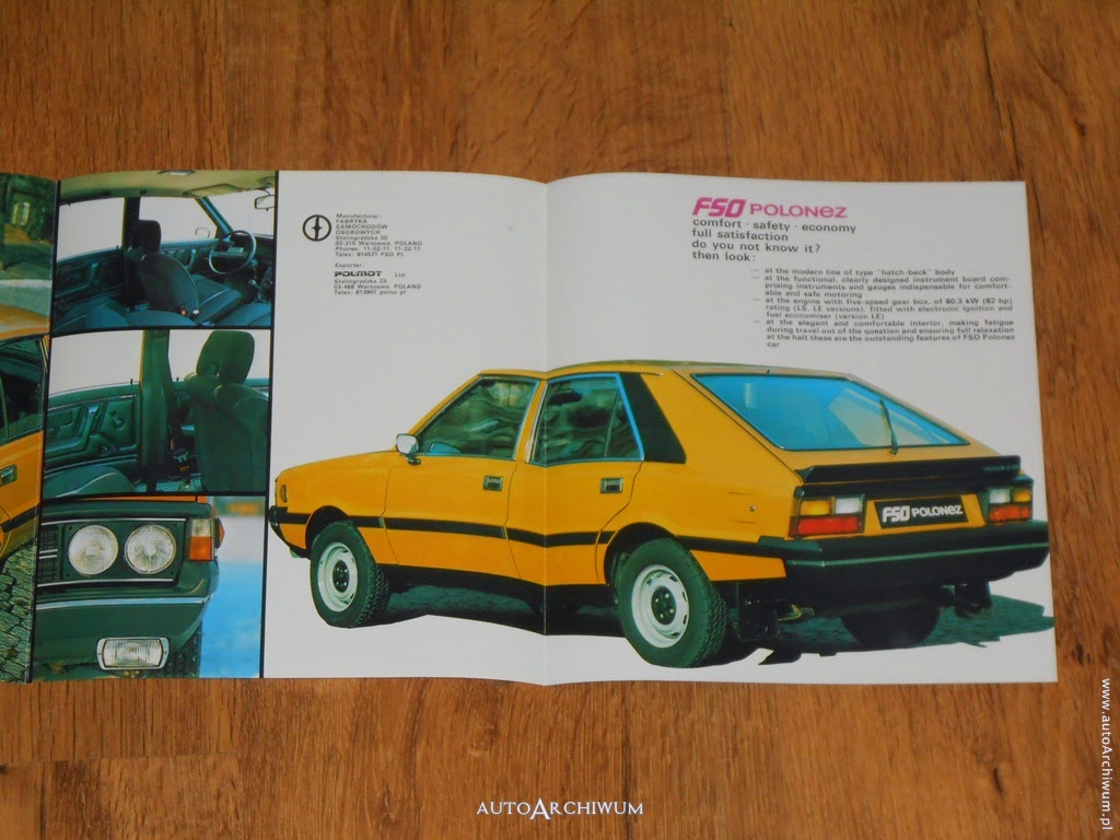 autoArchiwum | CZYTELNIA: FSO POLONEZ / PRIMA - PREZENTACJA PROSPEKTÓW ...