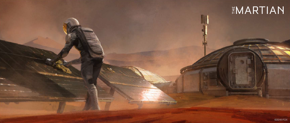 Concept art for The Martian movie | human Mars