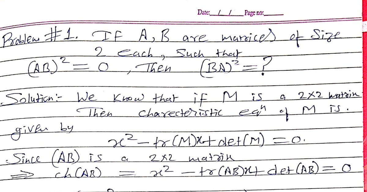 Linear Algebra ( NET ) | Practice Problem with solution - CSIR NET , IIT JAM PRACTICE PROBLEM ...
