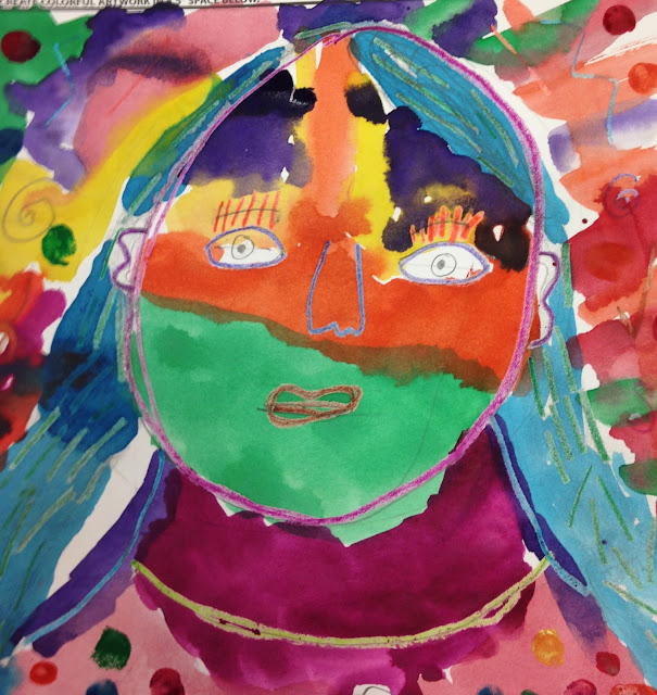 Artists For Kids: First Grade - Crayon Resist Portraits