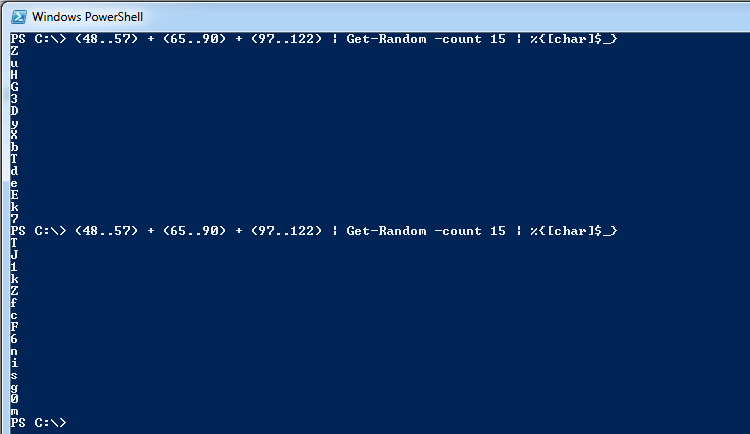 Think Big - with Powershell: Random password generator - Scripting