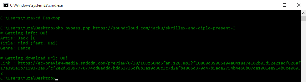 Info Bypass Download Soundcloud Php