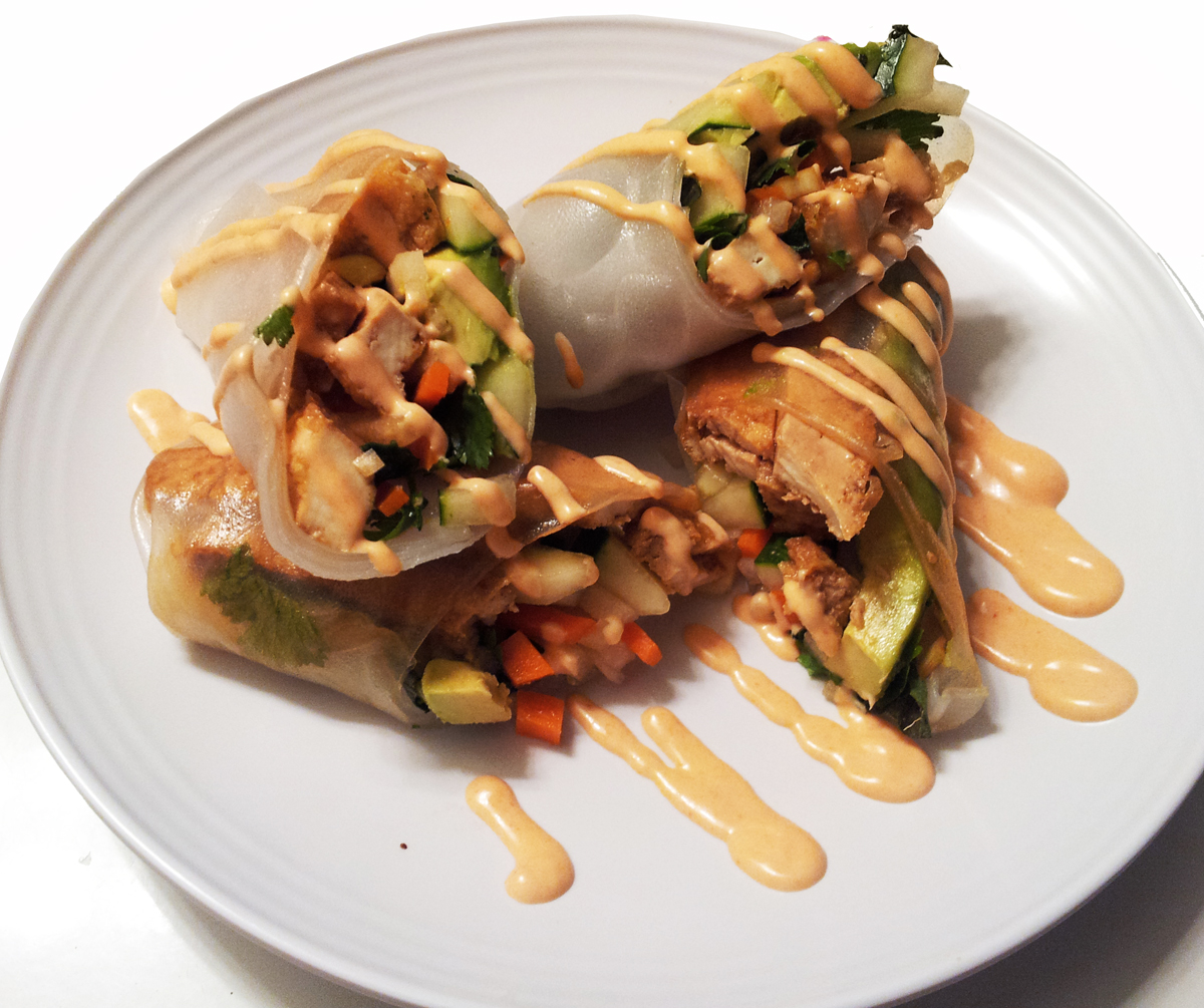 A Profound Hatred of Meat: Lemongrass Spring Rolls with Sriracha Aioli