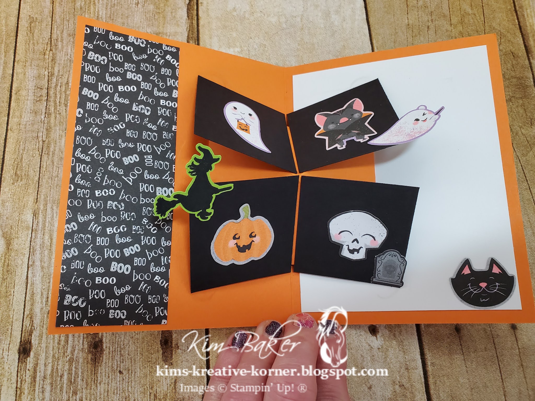 Kim's Kreative Korner: 4 Panel Interactive Halloween Card