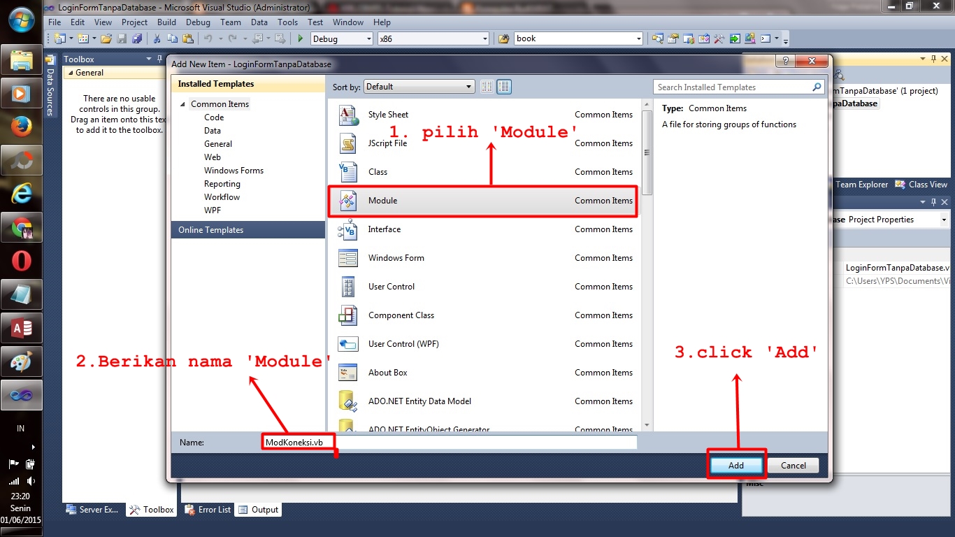 YPS CRYPT: Membuat Module Koneksi MS.Access di VB.NET