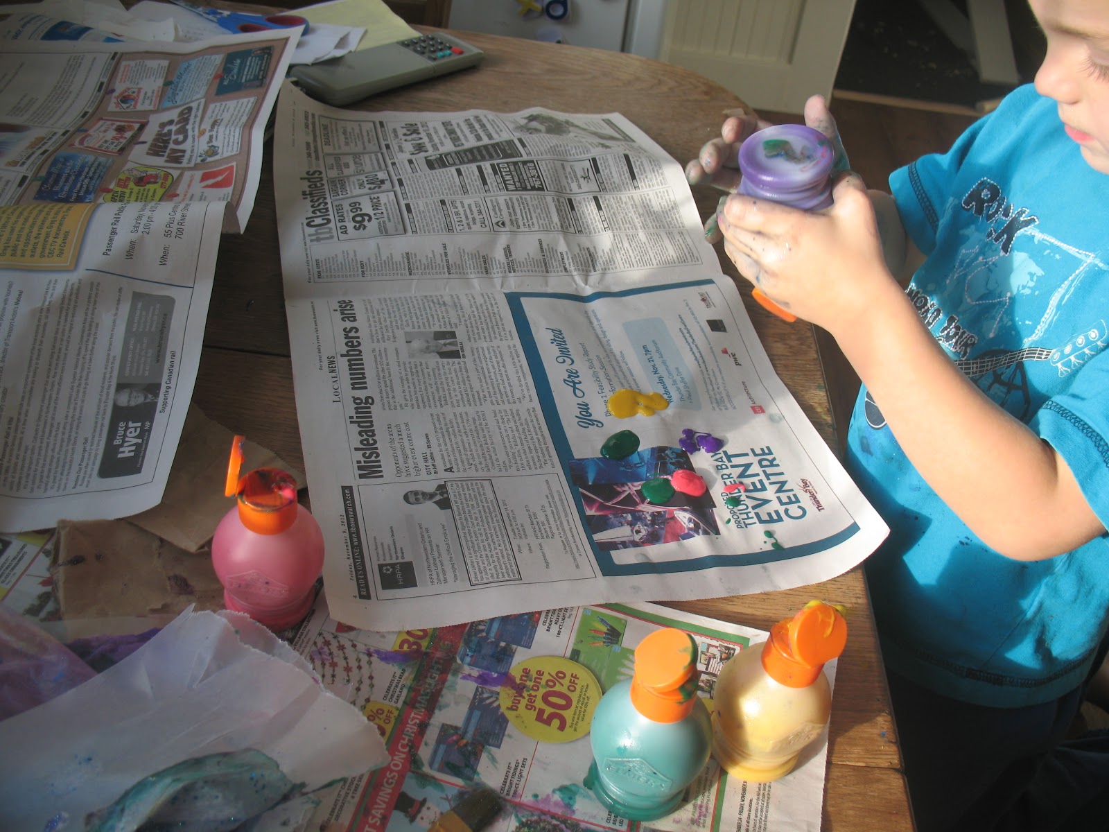 Practically Homemade: Newspaper Gift Wrap