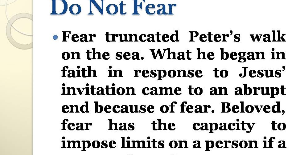 Dare to Succeed: Do Not Fear