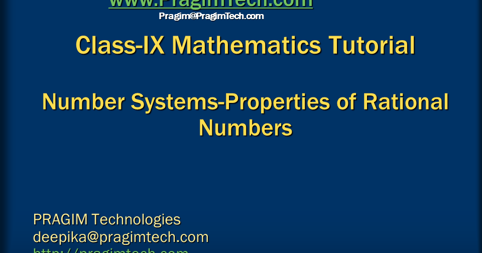 Sql server, .net and c# video tutorial: Number Systems - Properties of ...