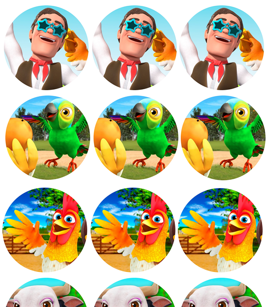 Kits imprimibles gratis : Toppers granja de Zenón