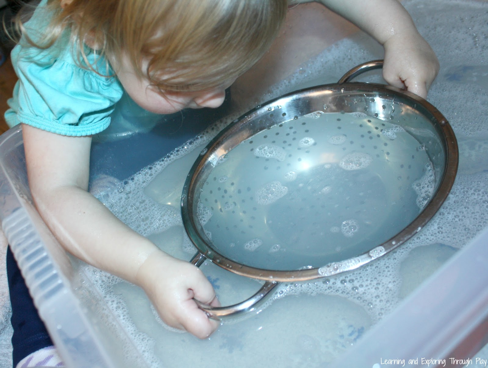 Learning and Exploring Through Play: Snowflake Soup Winter Sensory Play