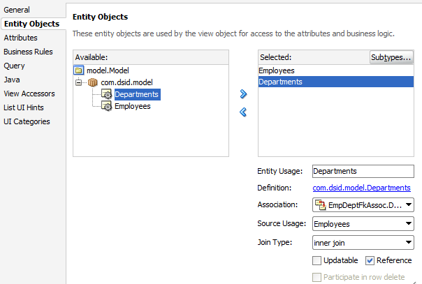 Unwinding ADF: How to add attribute from related entity in view object
