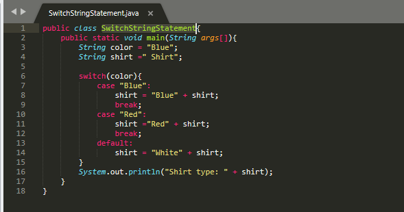 Bitacora De Códigos: DECLARACIÓN switch EN JAVA 8.