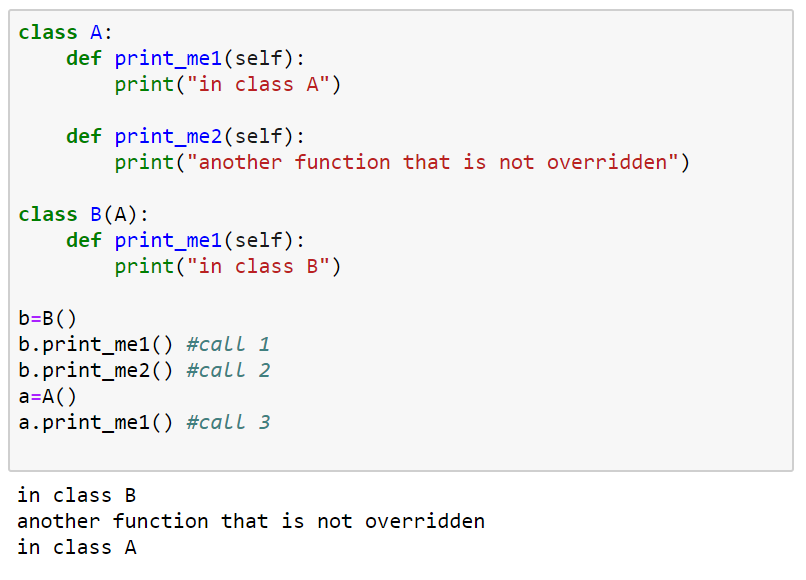 Overriding and super( ) function Overriding and super( ) function