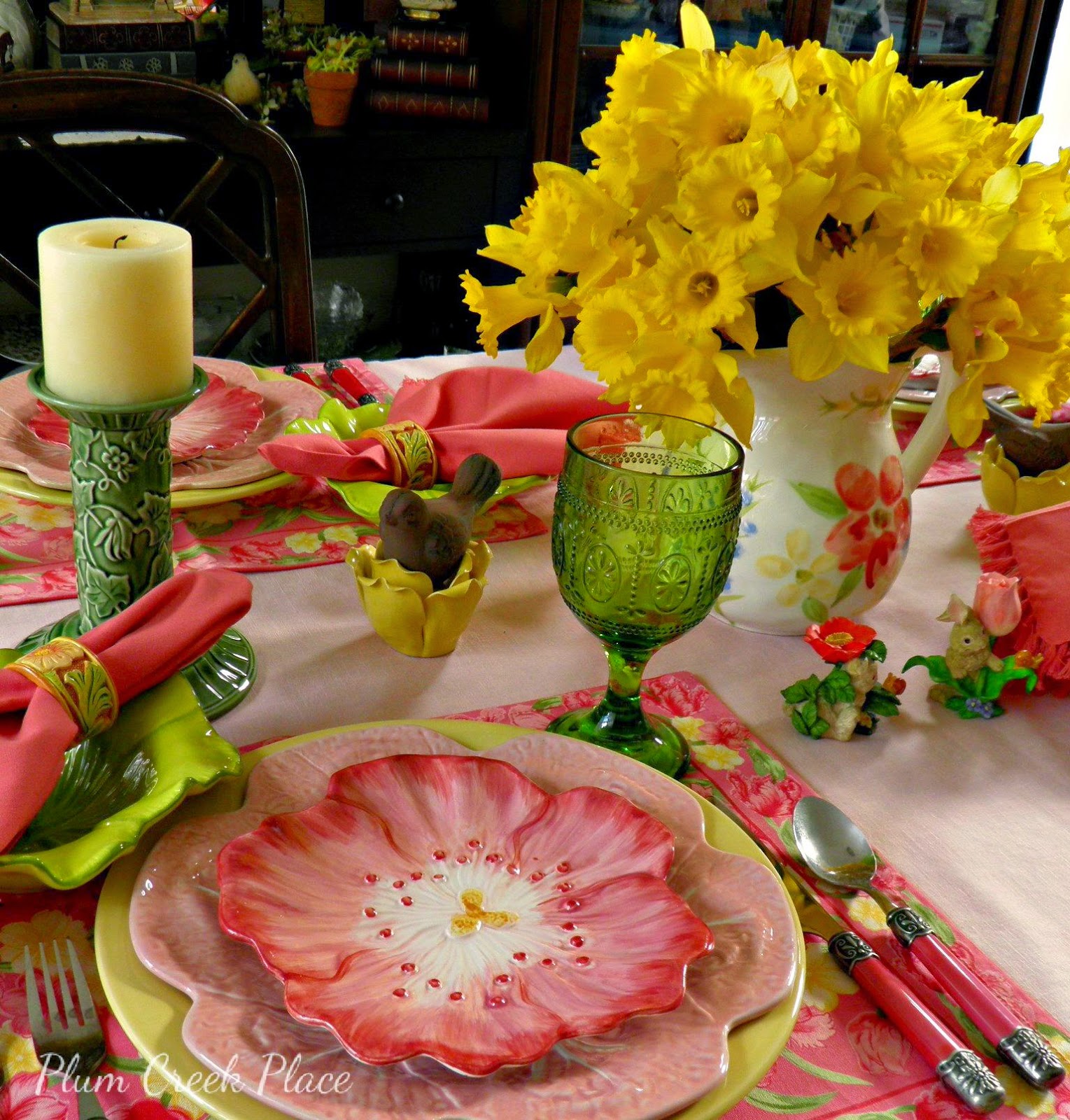 Plum Creek Place: Pink Petals April Inspired Tablescape