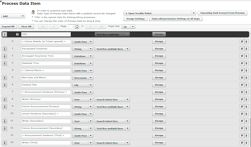 Workflow Sample: Status of 'Trouble Ticket', Automatically Shared