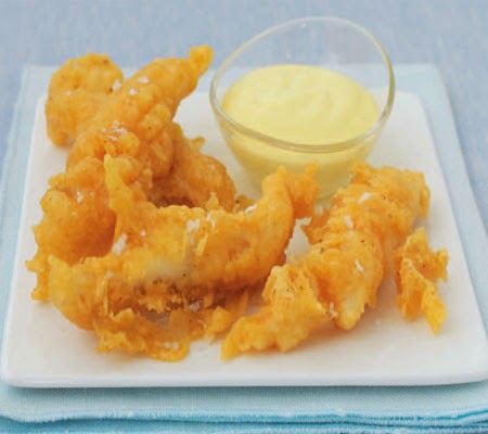 Battered fish with lemon mayonnaise recipe -Taste USA