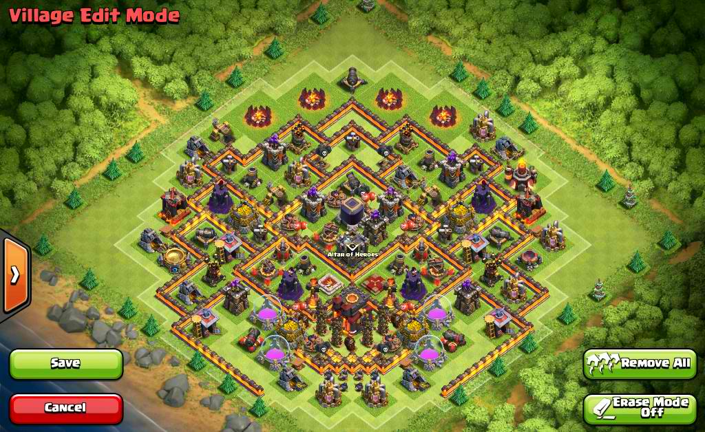 Clash of Clans TH9/TH10 Trophy Rush (Trap Troll) Base | Yhan Game