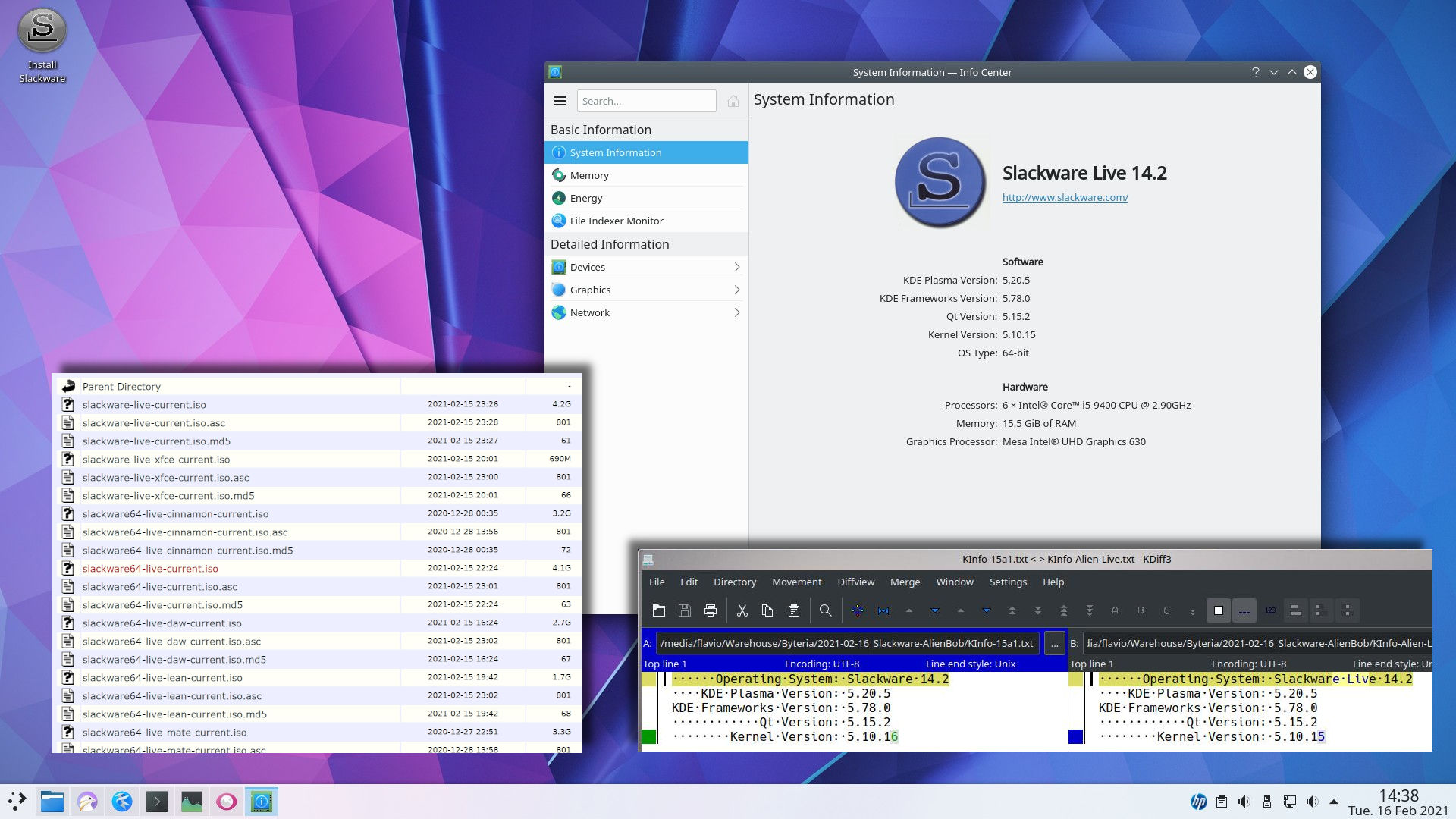Byteria: Slackware 15.0 KDE