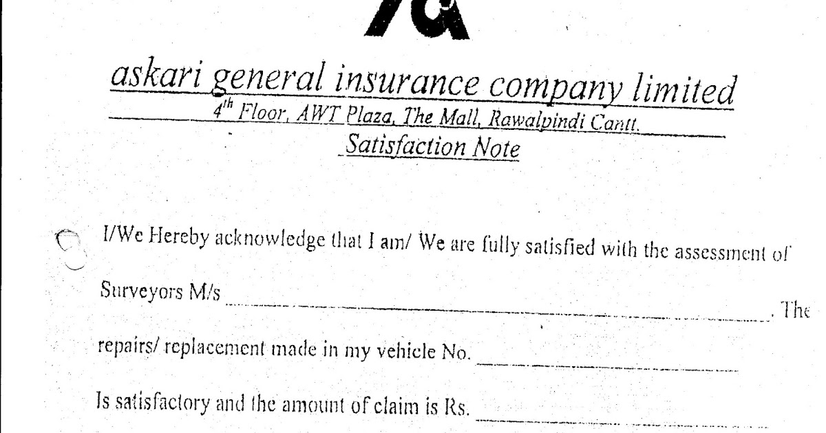 Classic Auto Zone: Askari Insurance Motor Claim Form