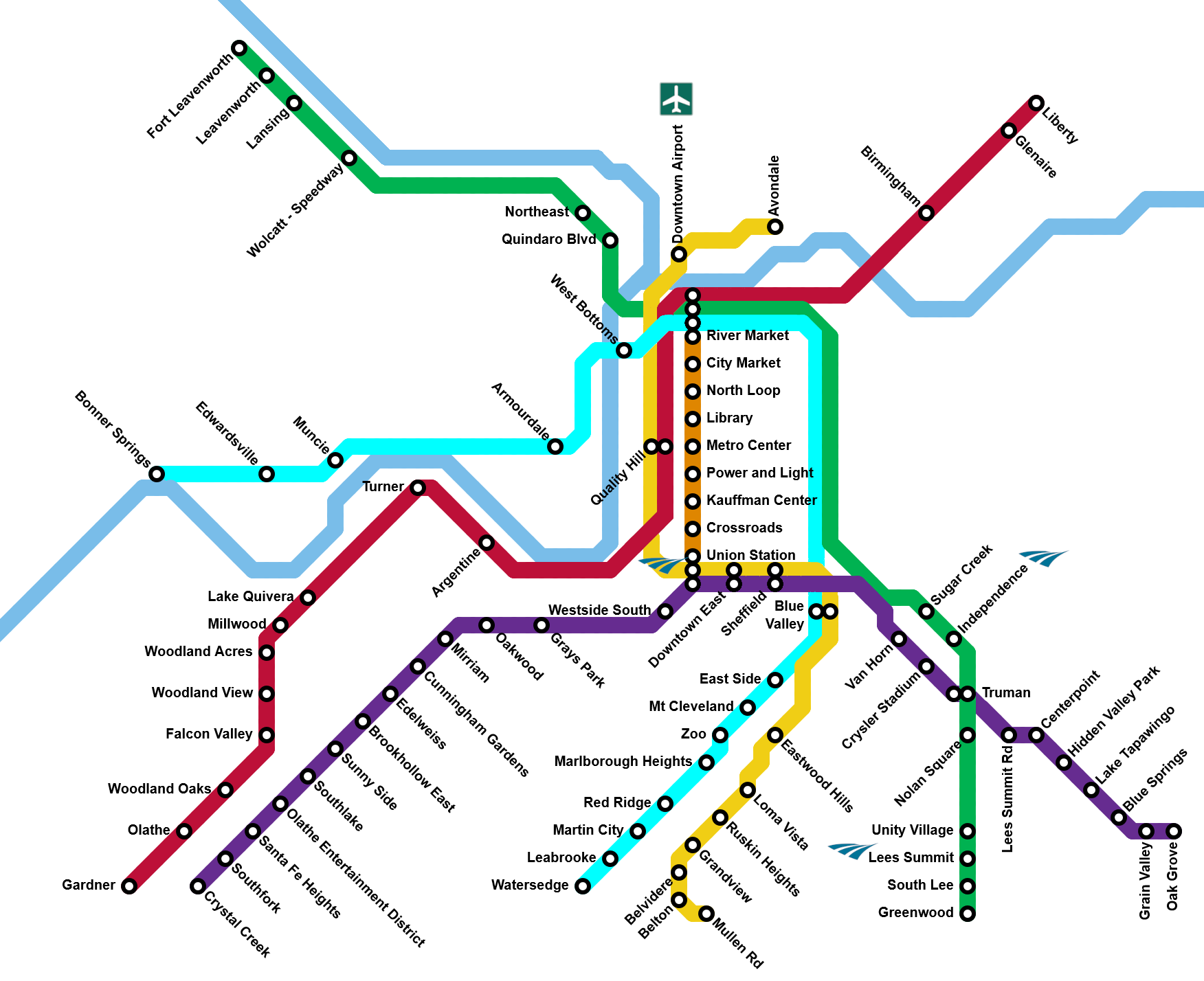 Kansas City Light Rail Map