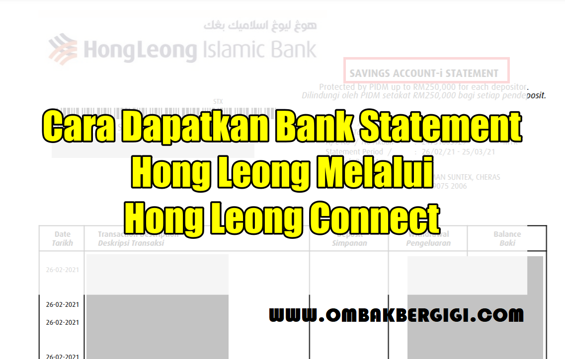 Cara Dapatkan Statement Bank Hong Leong Cara Dapatkan Statement Bank Hong Leong