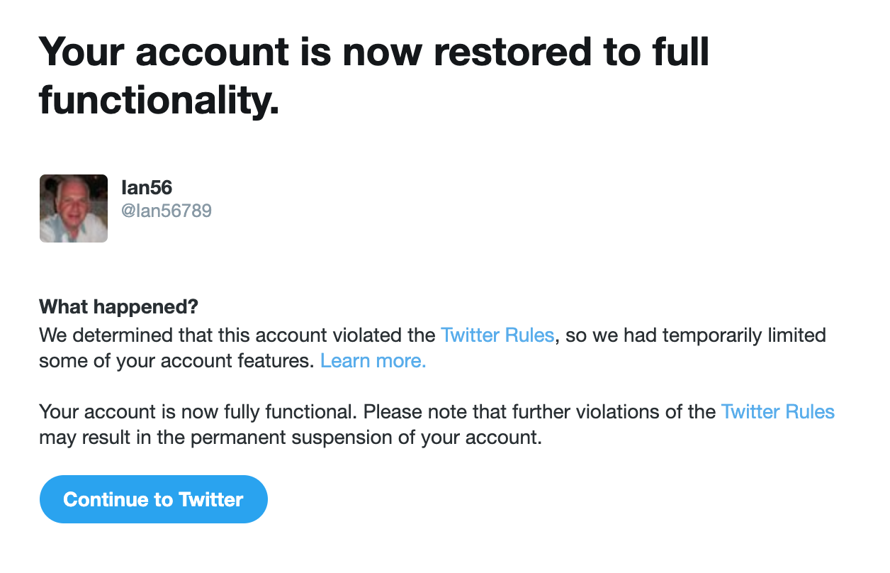 My latest Twitter Suspension and Twitter’s Corporate Censorship Policy ...