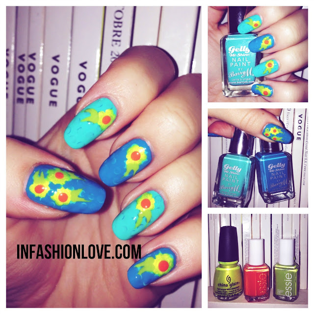INFASHIONLOVE.COM: Nail Art: Van Gogh Inspired Sunflower Nail Look!