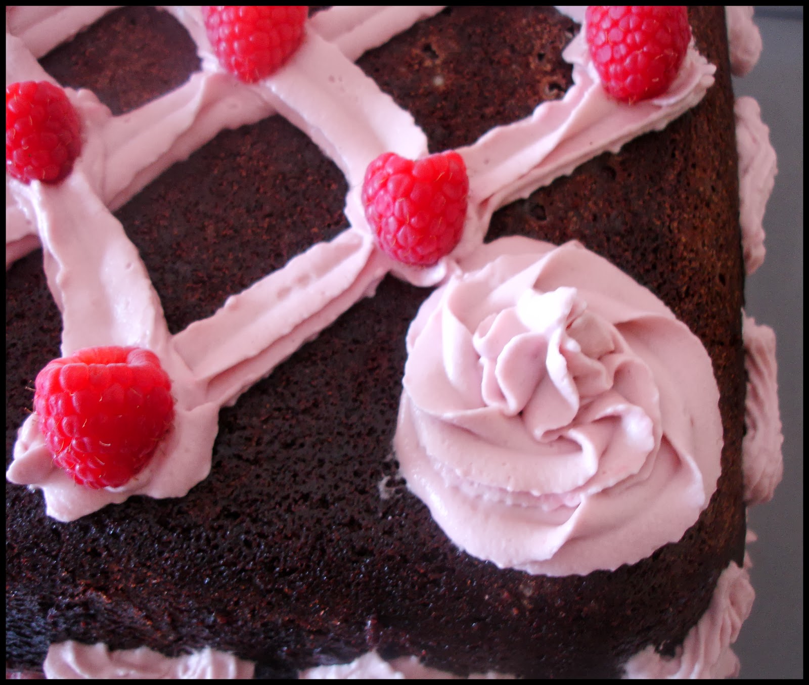 A Tribute to Cooking: Eggless Chocolate Cake with Raspberry Whipped ...