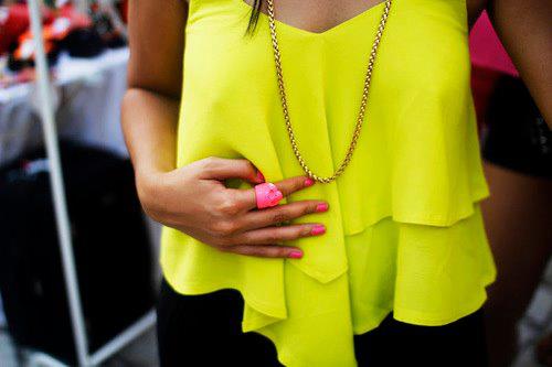 Neon tops | Neon blouses | Blecharczyk Karolina