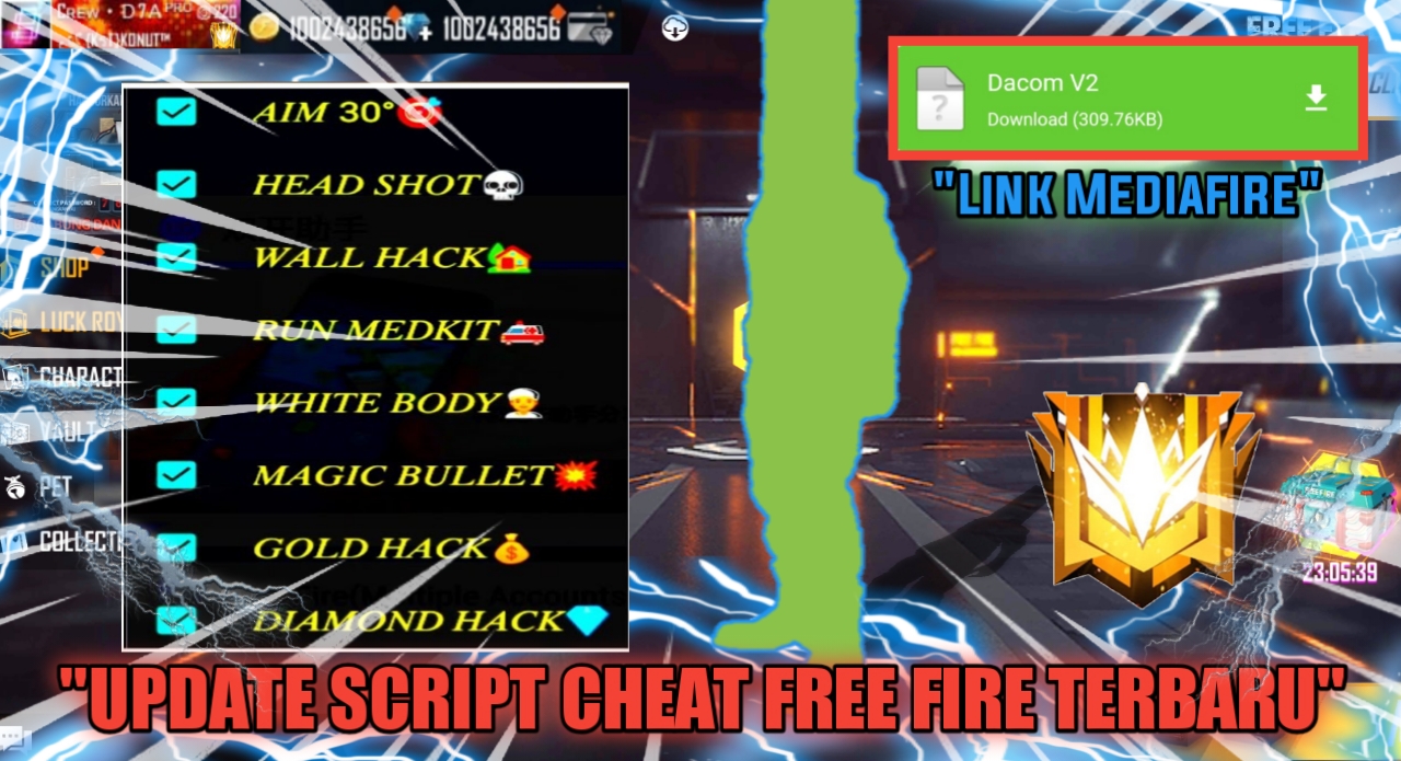 SCRIPT TERBARU CHEAT FREE FIRE - juniawan89.blogspot.com