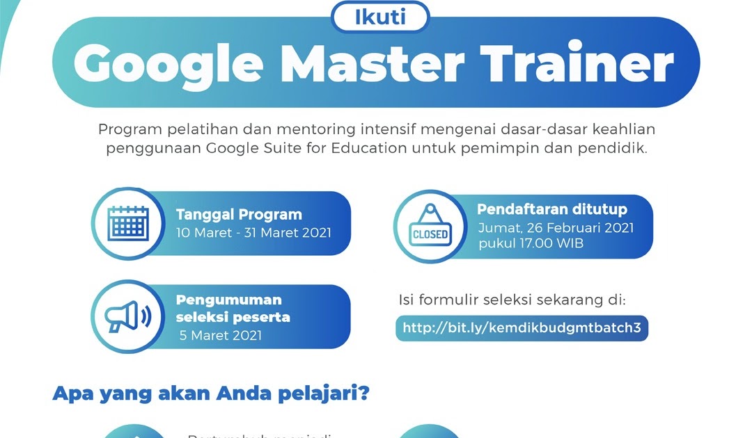 Daftar Google Master Trainer Batch 3 2021 - Melajah Guru