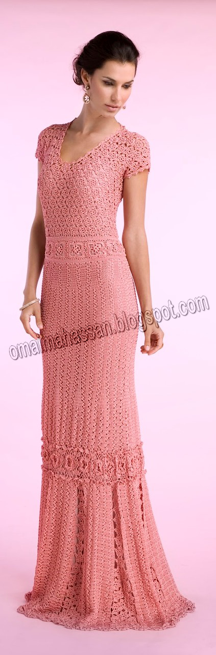 crochet kingdom (E.H): femininity long crochet dress
