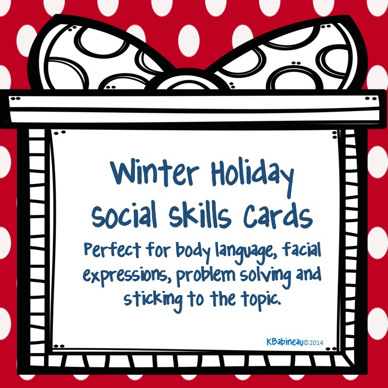 The Best of Teacher Entrepreneurs: Winter Holiday Social Skills Cards