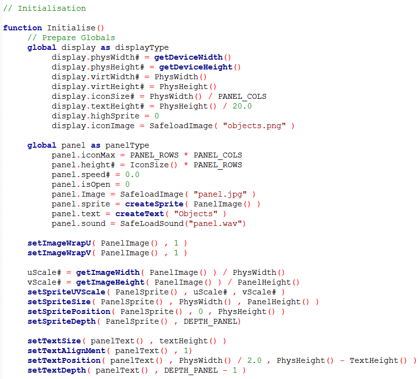 Build It with AGK: Initialisation
