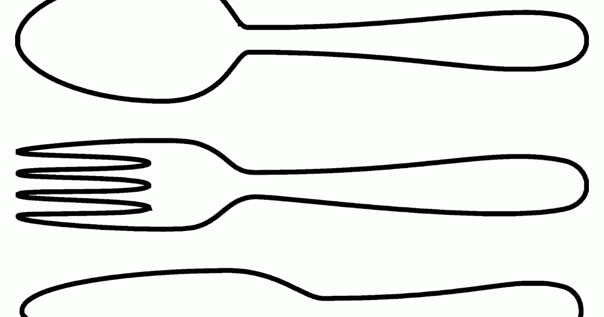 Mewarnai Gambar Sendok Makan, Garpu dan Pisau - Contoh Anak PAUD