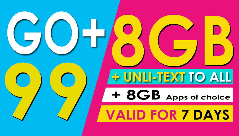Globe Go+99 - Unli-allnet + Up to 18GB Data for Only 99 Pesos