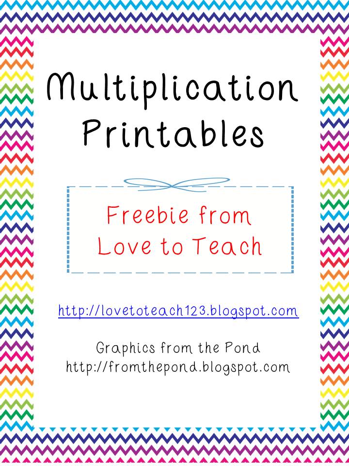 Love to Teach :): Multiplication Freebie