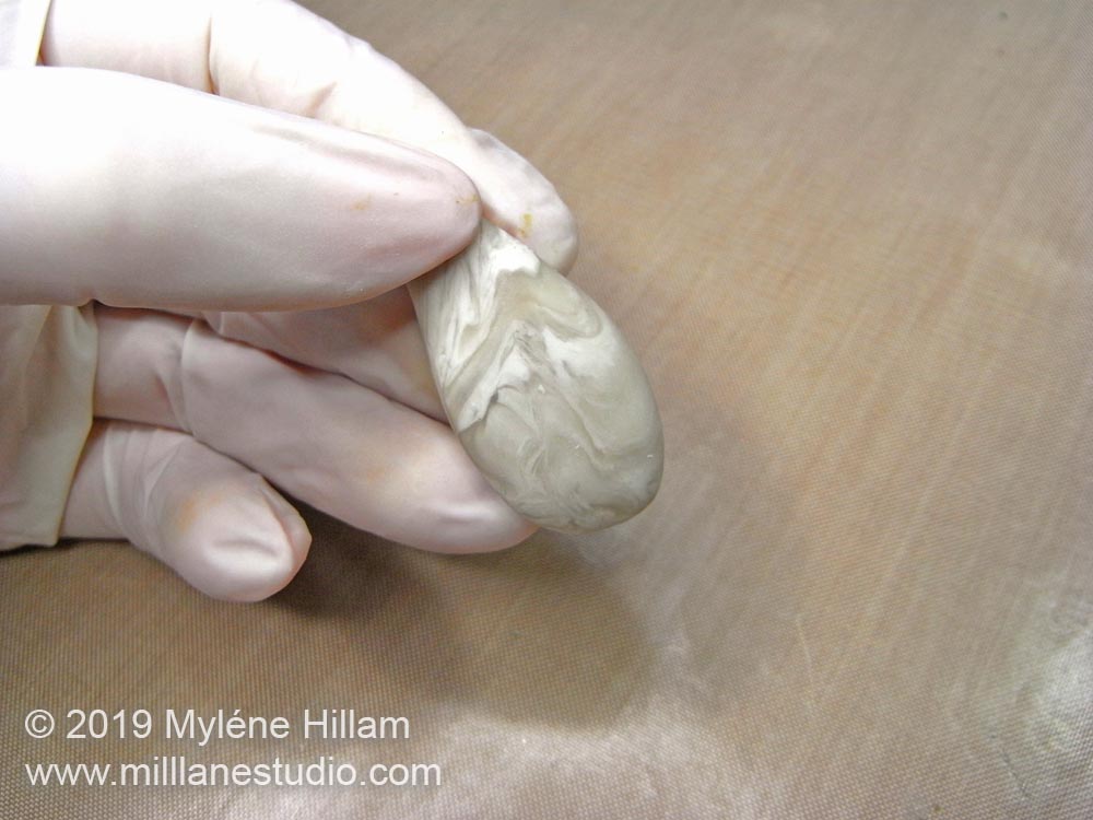 Epoxy Resin Clay Heart Necklace with Swarovski Crystals | Mill Lane Studio