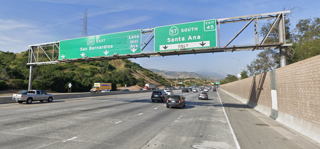 Interstate 210 and California State Route 210 on the Foothill Freeway