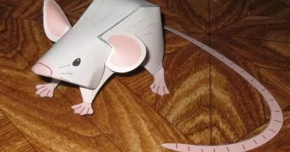 Ratón en 3D recortable para armar - Blog de imágenes