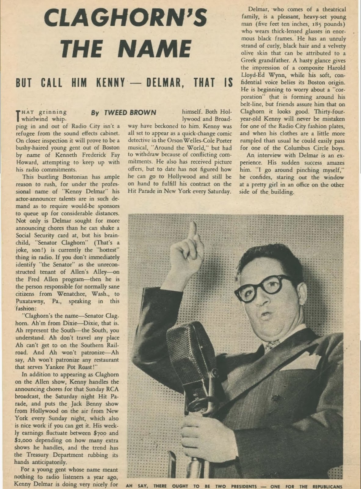 CLAGHORN’S THE NAME