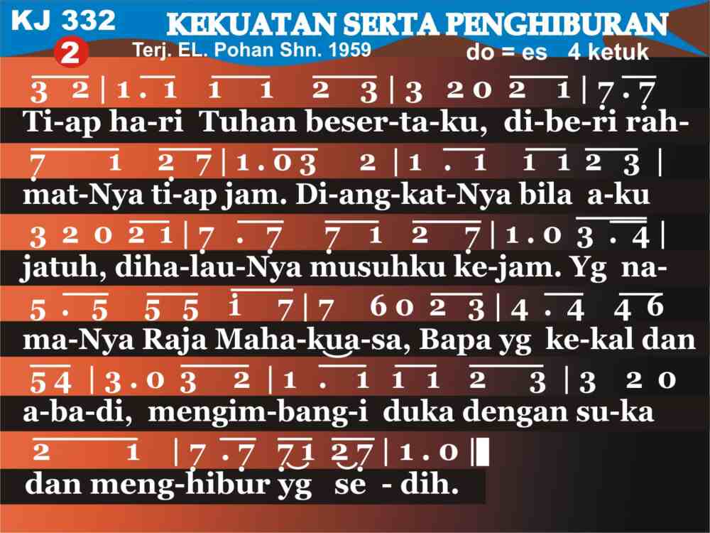 Kidung Jemaat: KJ 332. KEKUATAN SERTA PENGHIBURAN