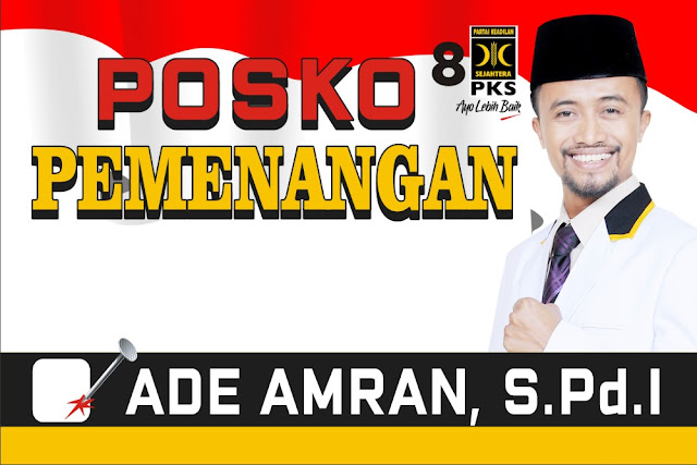 Download Contoh Spanduk Posko Pemenangan Caleg 2019 Format CDR - KARYAKU