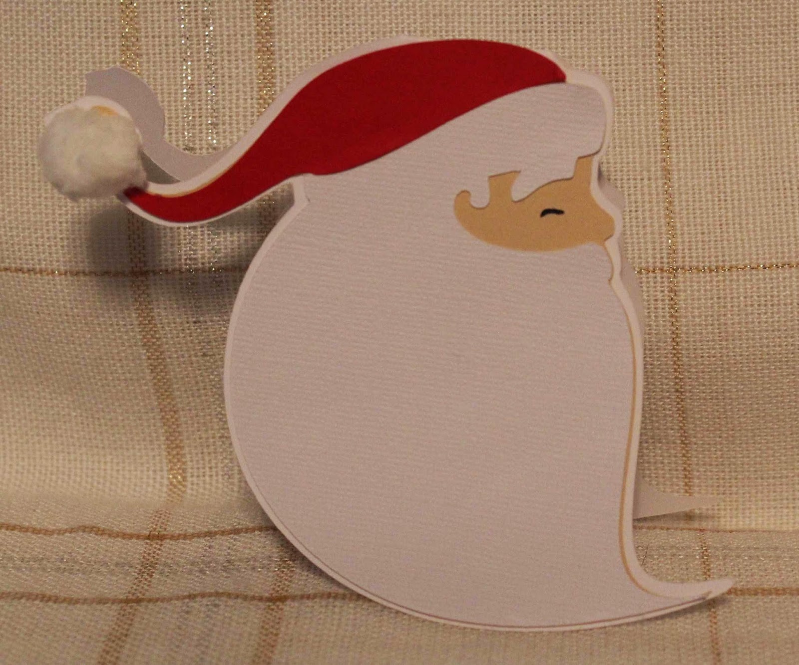 Created by Sunshine HoneyBee: Santa face Shaped Xmas Card