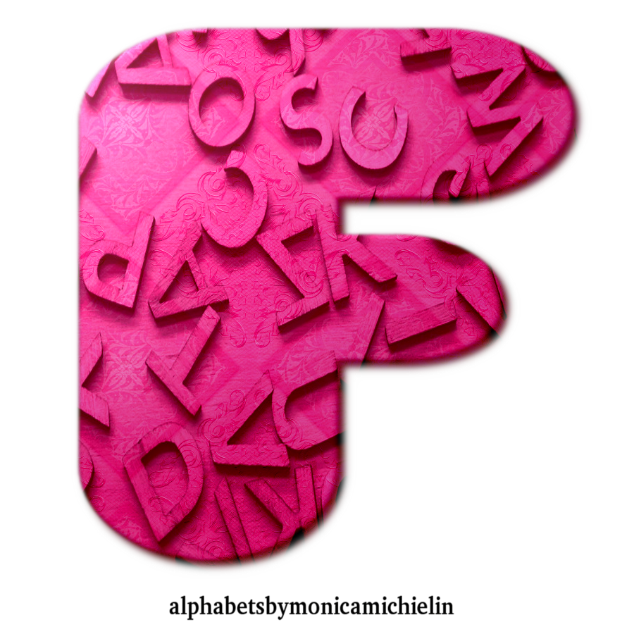 M. Michielin Alphabets: LETTERS PINK TEXTURE ALPHABET, NUMBERS AND ...