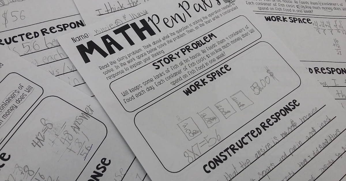The Sunny Side: Math PEN PALS!