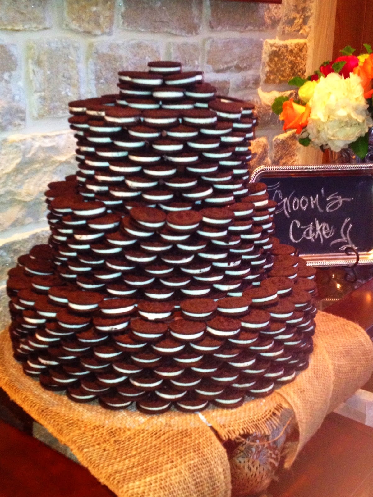 Just Add Candles: Groom's Cake Oreo Tower