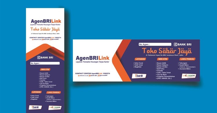 Download Spanduk & Standing Banner Agen Brilink CDR Bisa di Edit - Kanalmu