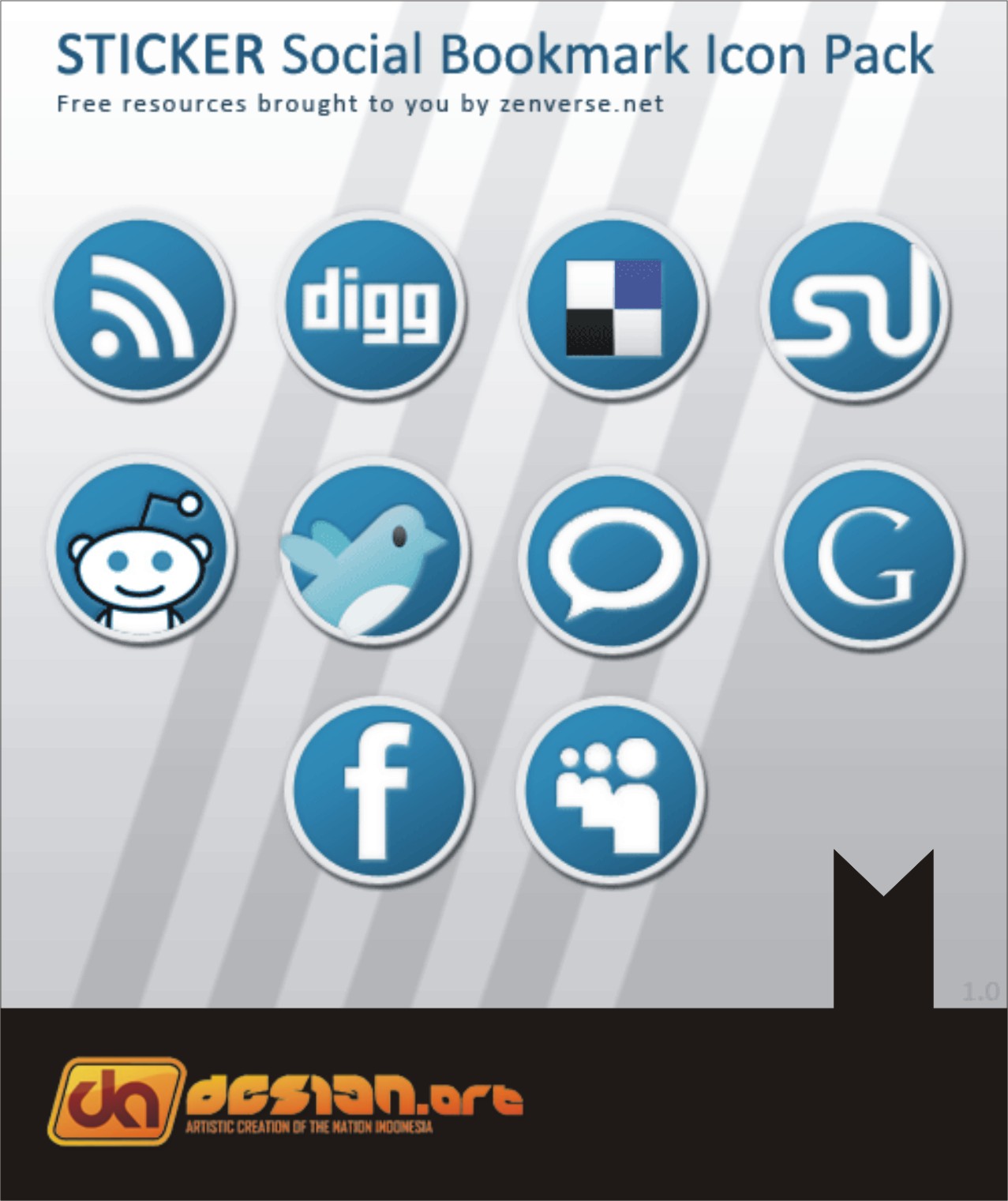 Sticker Social | Designart