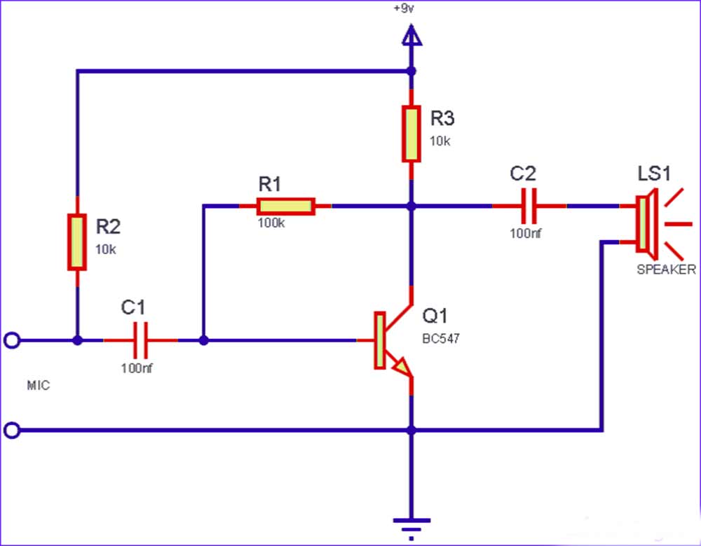 Skema Rangkaian PreAmp Transistor BC547 Sederhana - Skema Rangkaian ... Skema Rangkaian PreAmp Transistor BC547 Sederhana - Skema Rangkaian ...